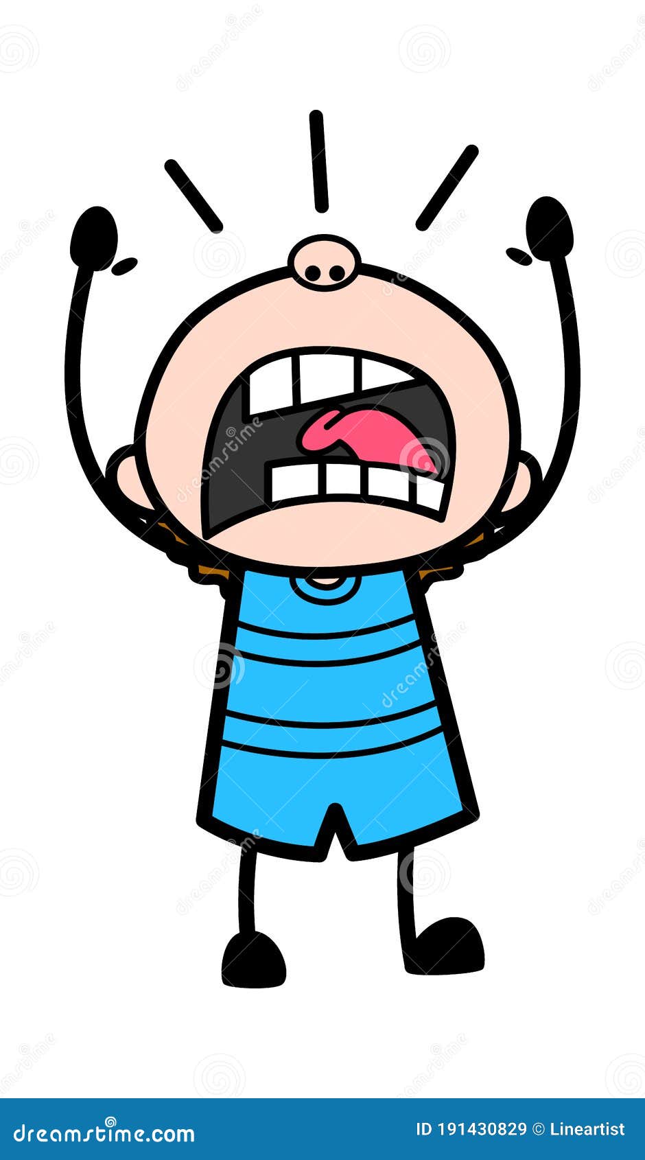 Shouting Kid Cartoon stock illustration. Illustration of clipart ...