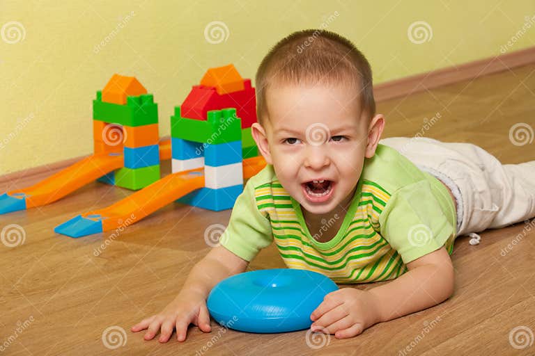 Shouting Kid in the Children Room Stock Photo - Image of childhood ...