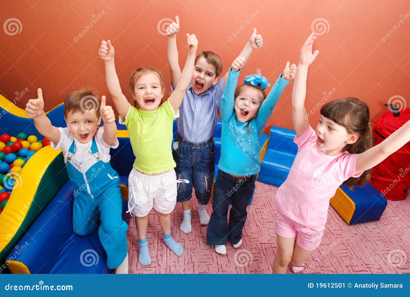Shouting kids stock image. Image of friendship, beautiful - 19612501