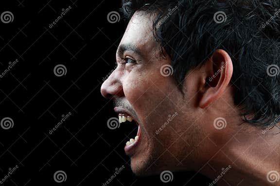 Shouting man stock photo. Image of face, black, furious - 20586392
