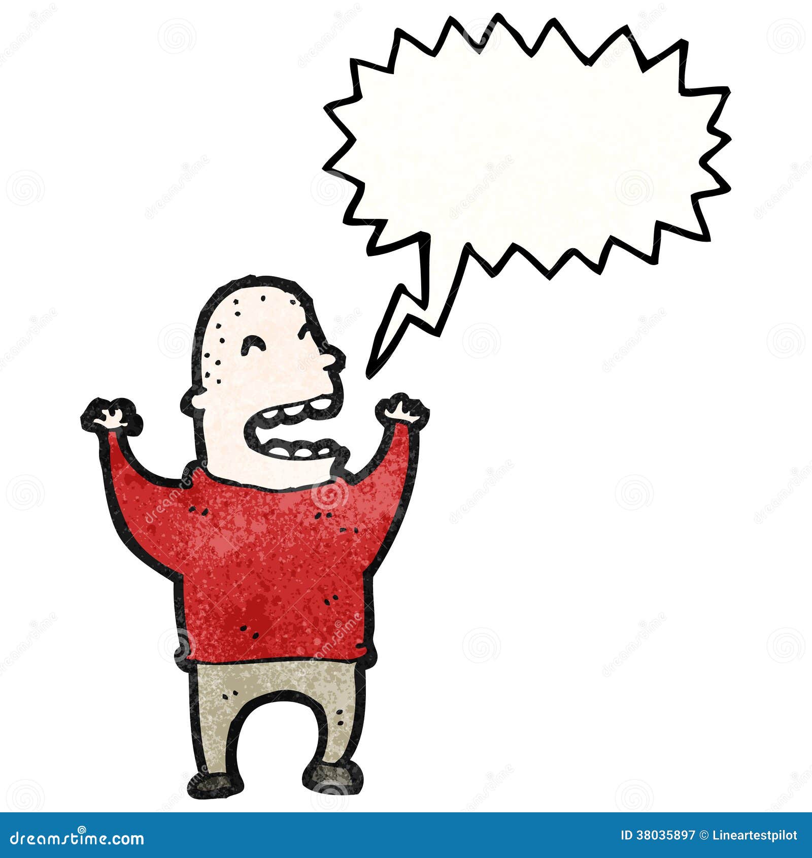 Shouting man cartoon stock vector. Illustration of drawing - 38035897