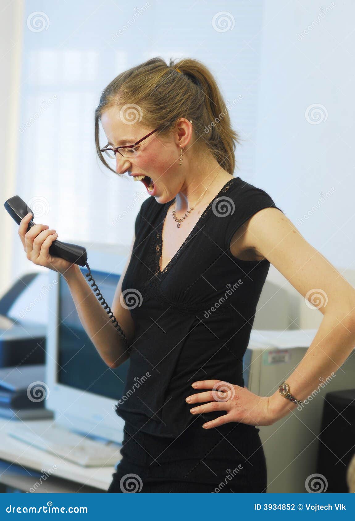 Shouting in an office stock photo. Image of worker, clerical - 3934852