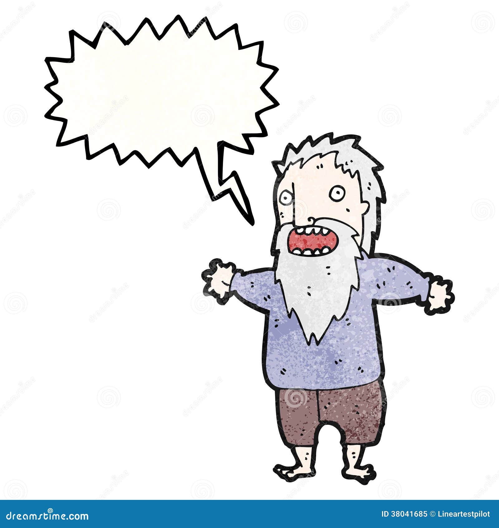 Shouting old man cartoon stock vector. Illustration of character - 38041685