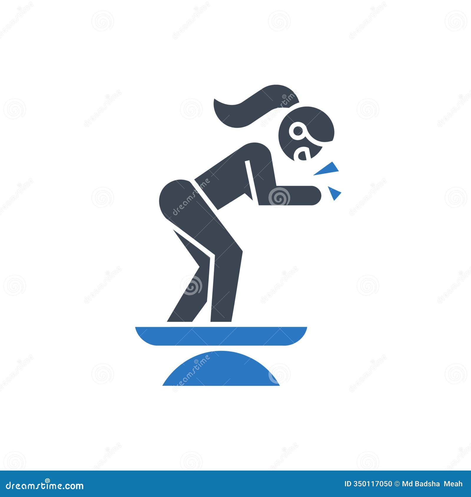 Shouting on Platform Icon stock illustration. Illustration of platform ...