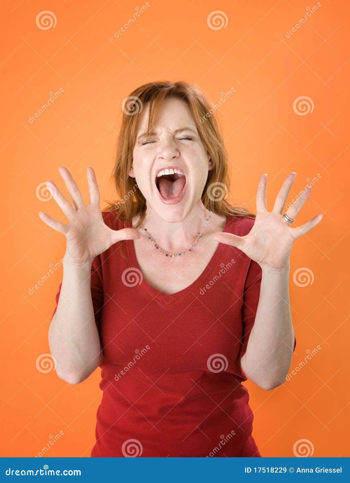 Shouting Red Head stock image. Image of person, loud - 17518229