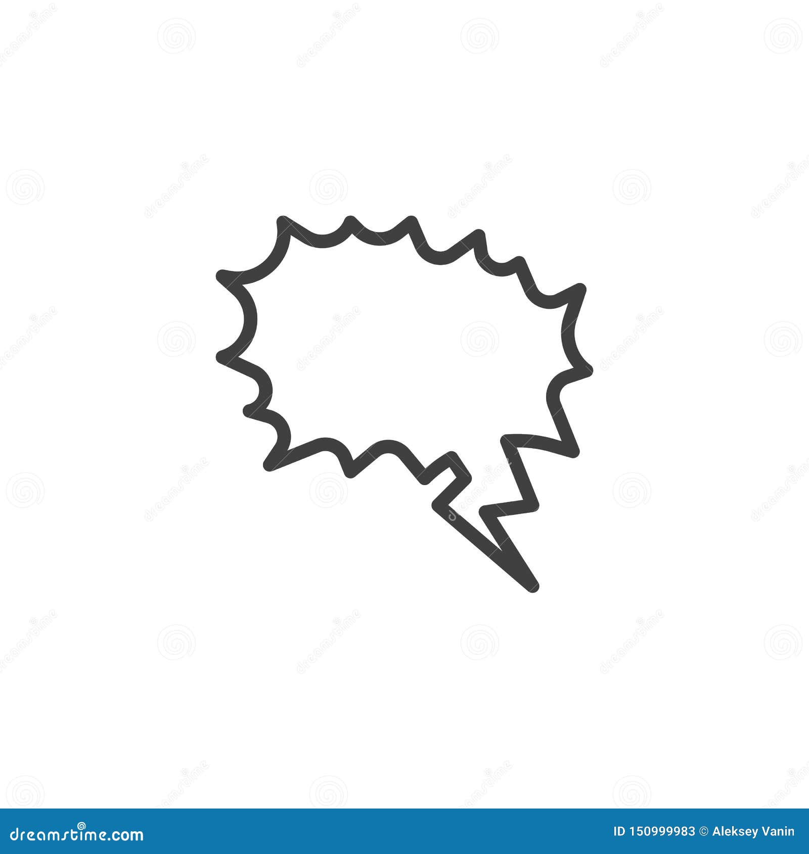 Shouting Speech Bubble Line Icon Stock Vector - Illustration of chat ...