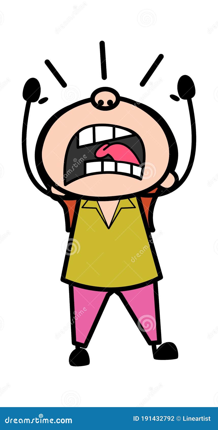 Shouting Teacher Cartoon stock illustration. Illustration of feeling ...