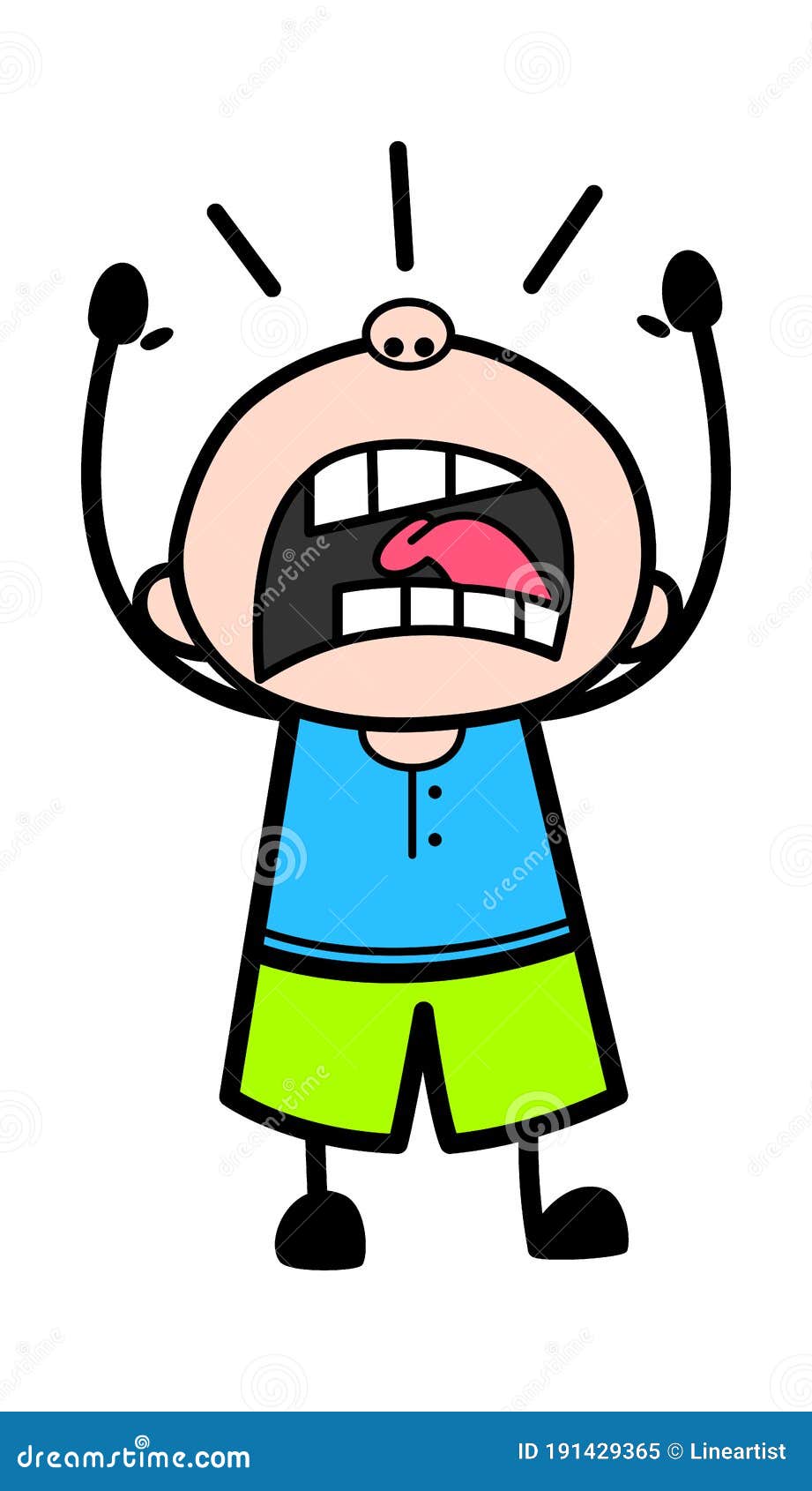 Shouting Teen Boy Cartoon stock illustration. Illustration of clipart ...