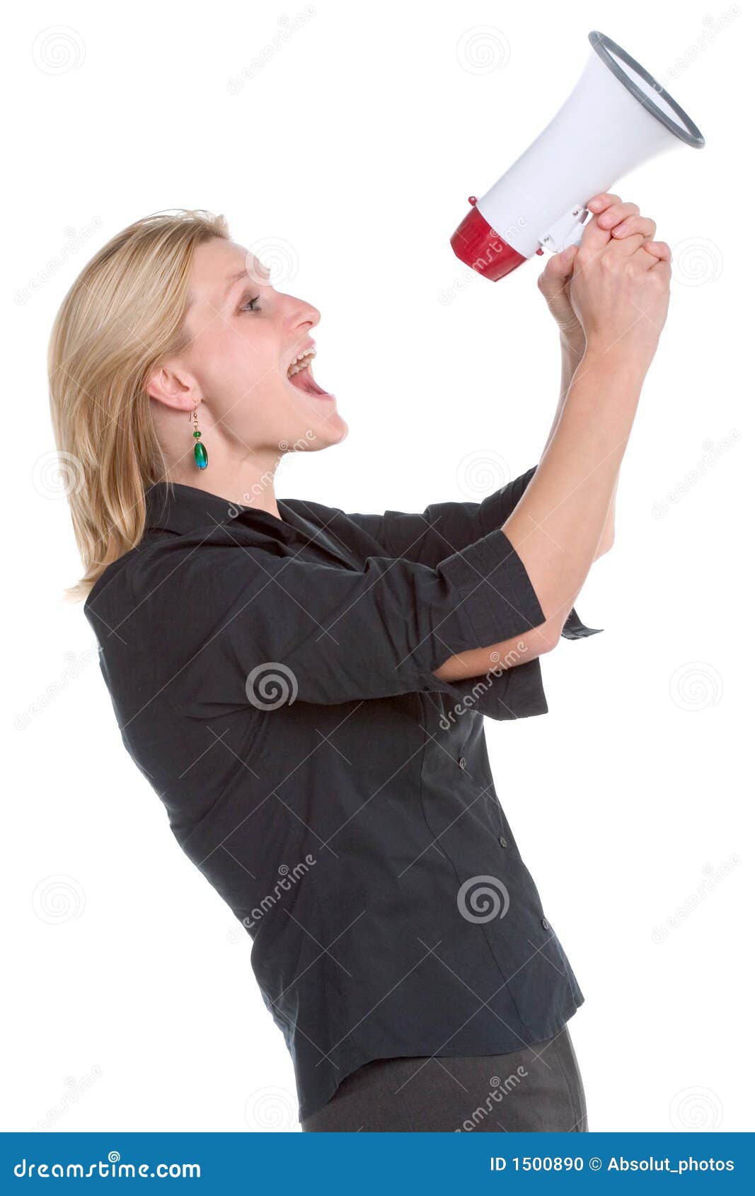 Shouting woman stock photo. Image of successful, dressed - 1500890