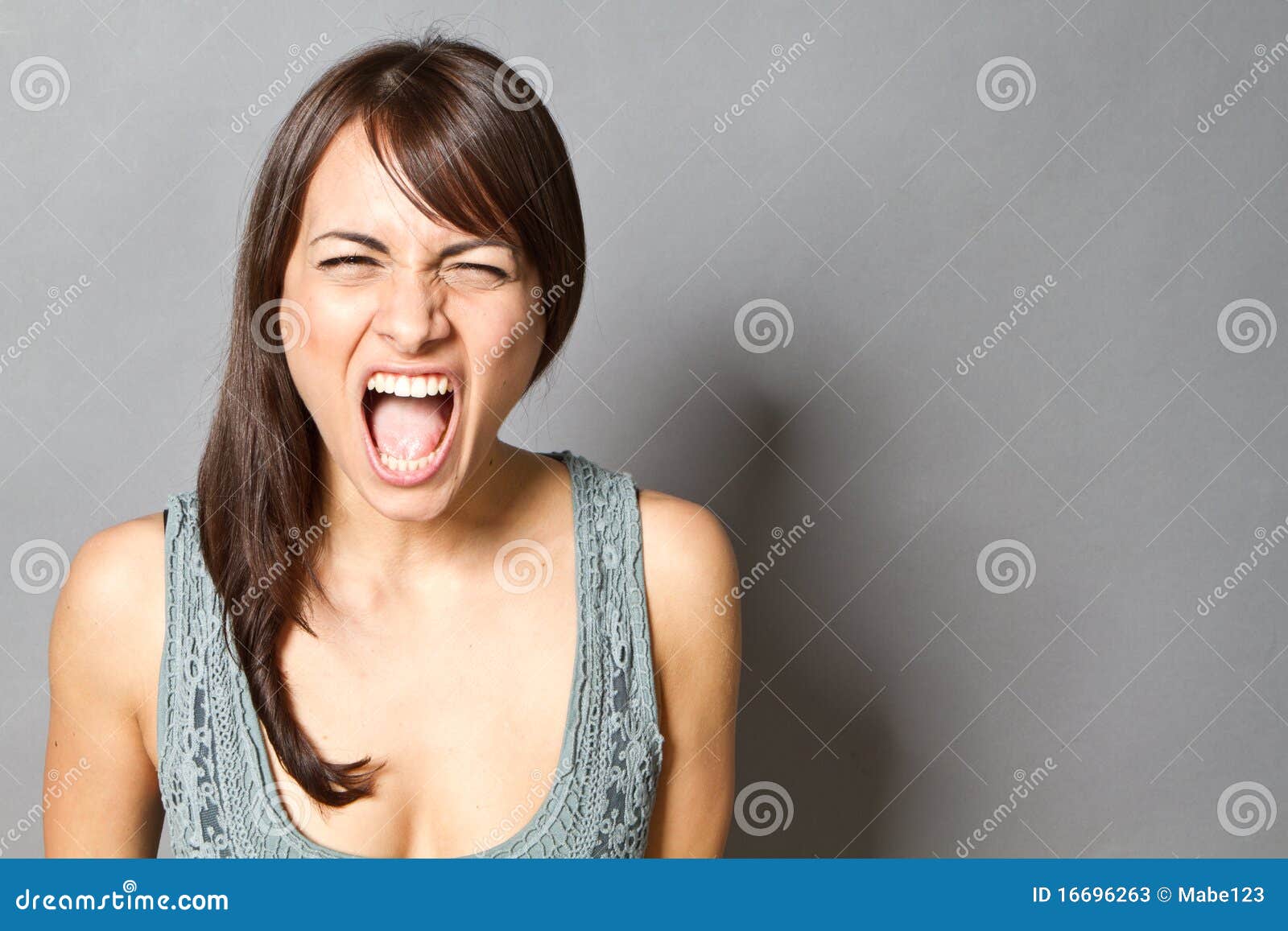 Shouting woman stock image. Image of rage, scream, isolated - 16696263