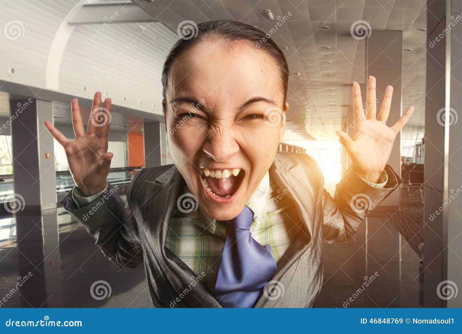 Shouting Woman in the Office Stock Image - Image of crying, cover: 46848769