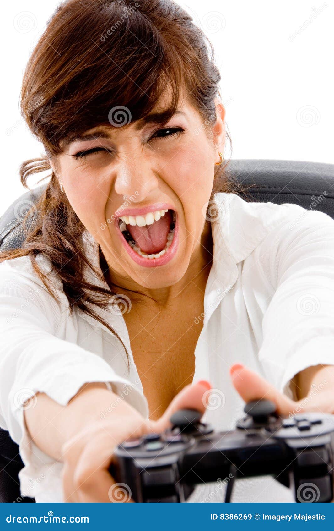 Shouting Woman. Girl Face Scream Closeup. Woman With Shocked Face ...