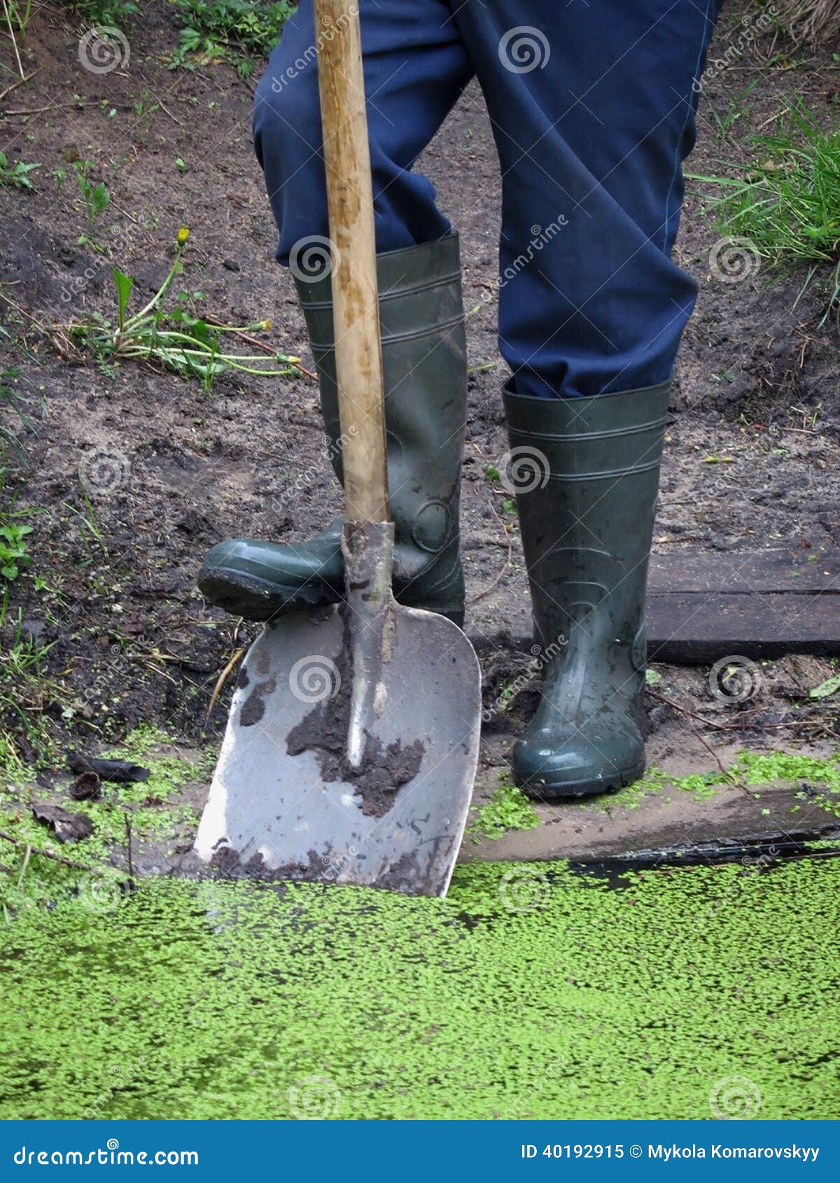Shovel stock image. Image of excavate, foot, beginning - 40192915