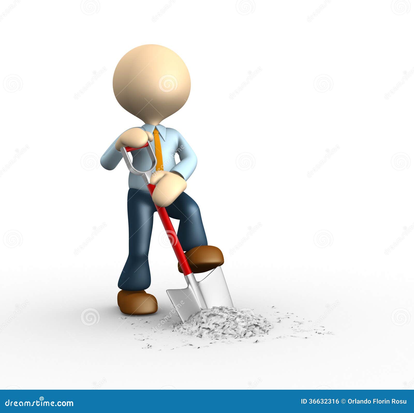 Shovel stock illustration. Illustration of construction - 36632316