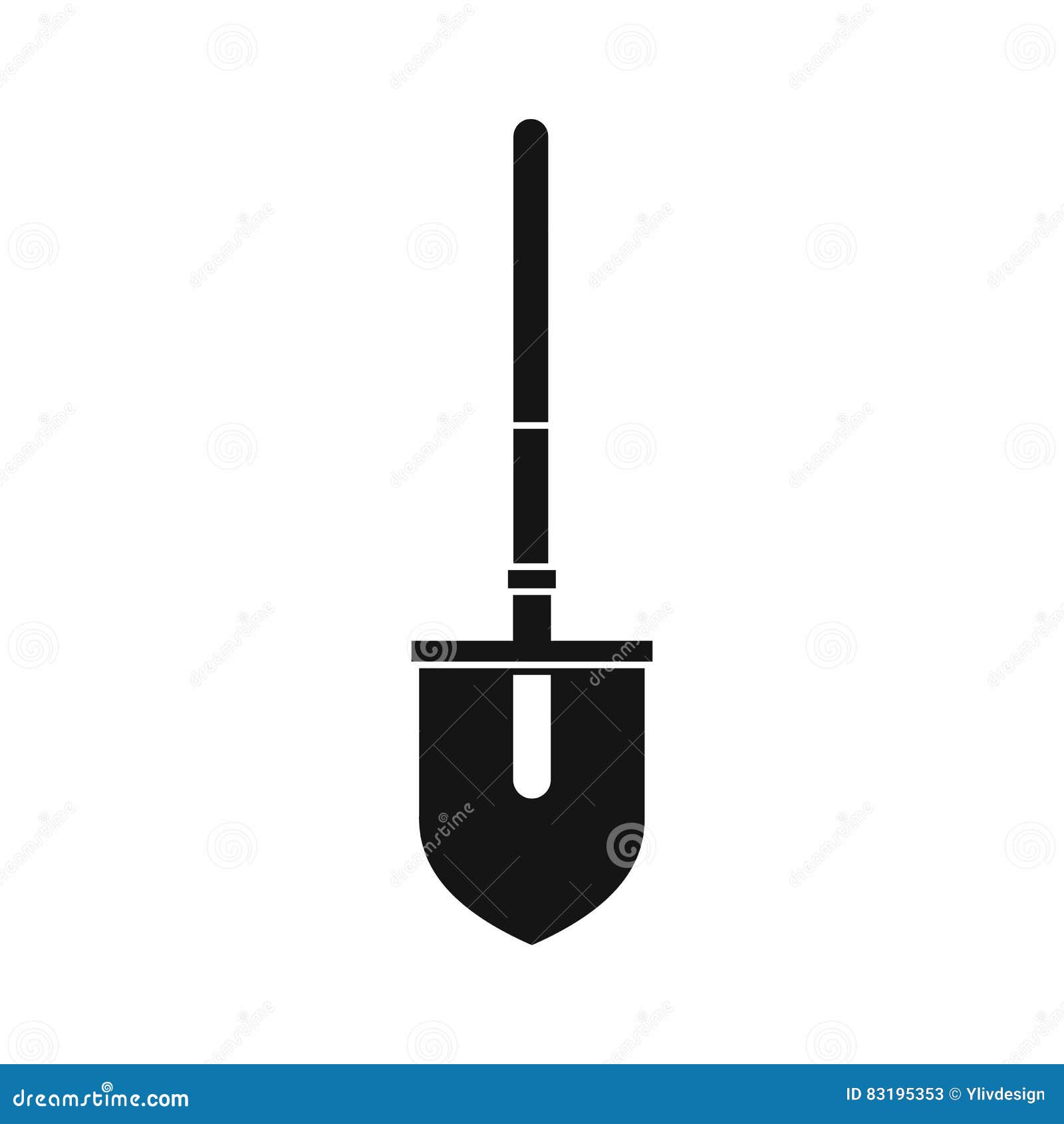 Shovel Icon in Simple Style Stock Vector - Illustration of object ...