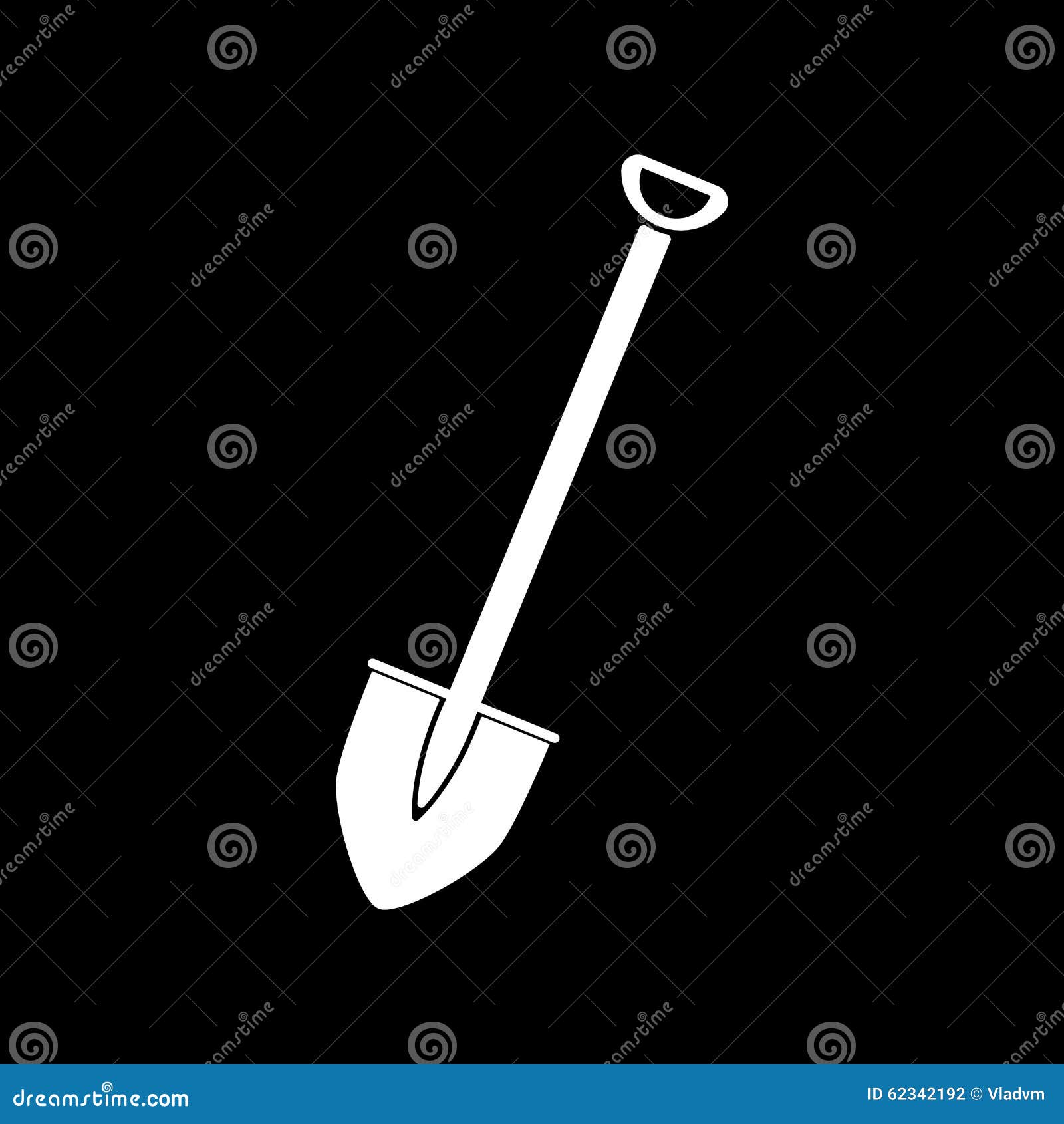 The Shovel Icon. Spade Symbol Stock Illustration - Illustration of ...