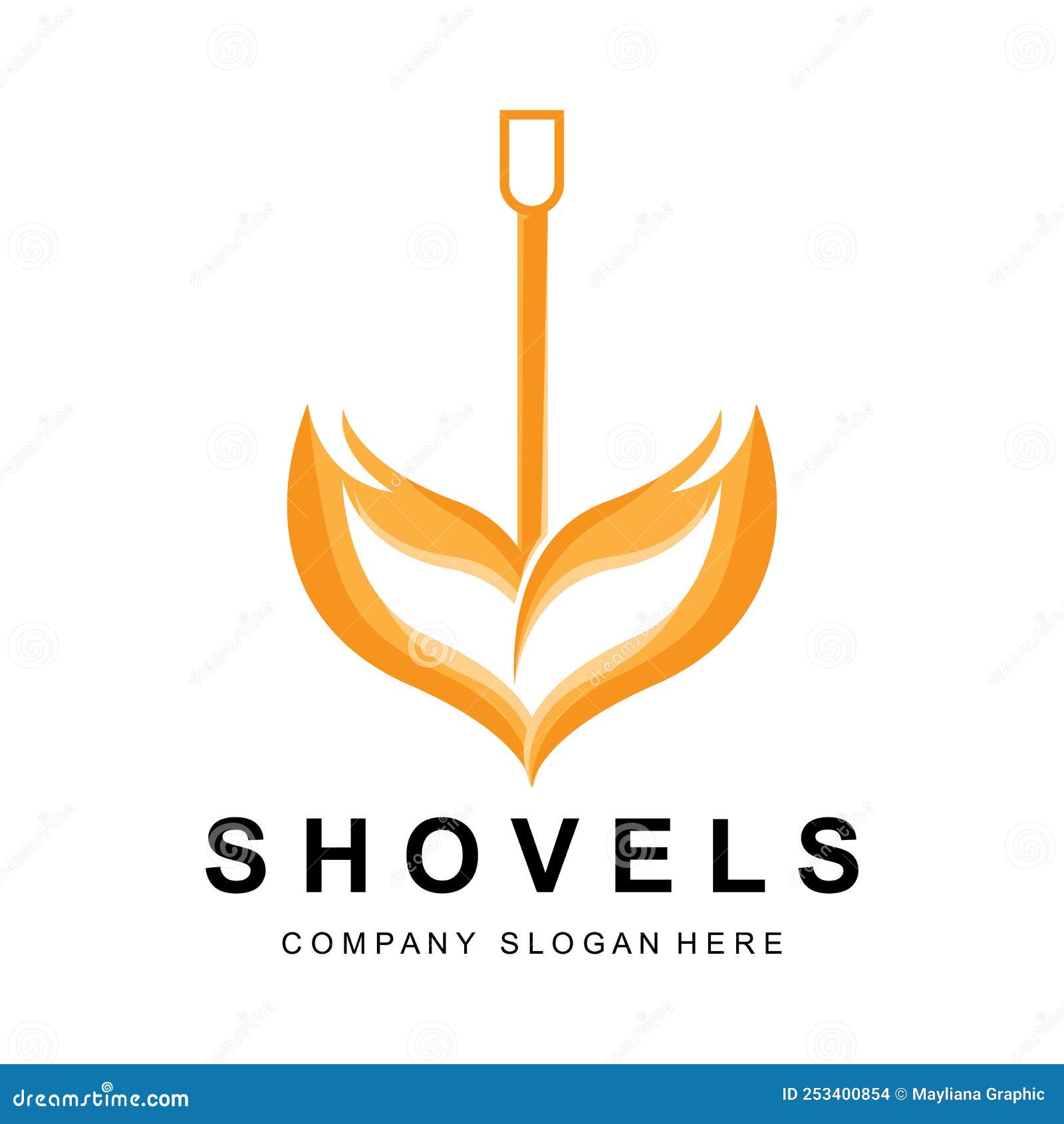 Shovel Logo Design, Construction Worker Tool Illustration Vector ...
