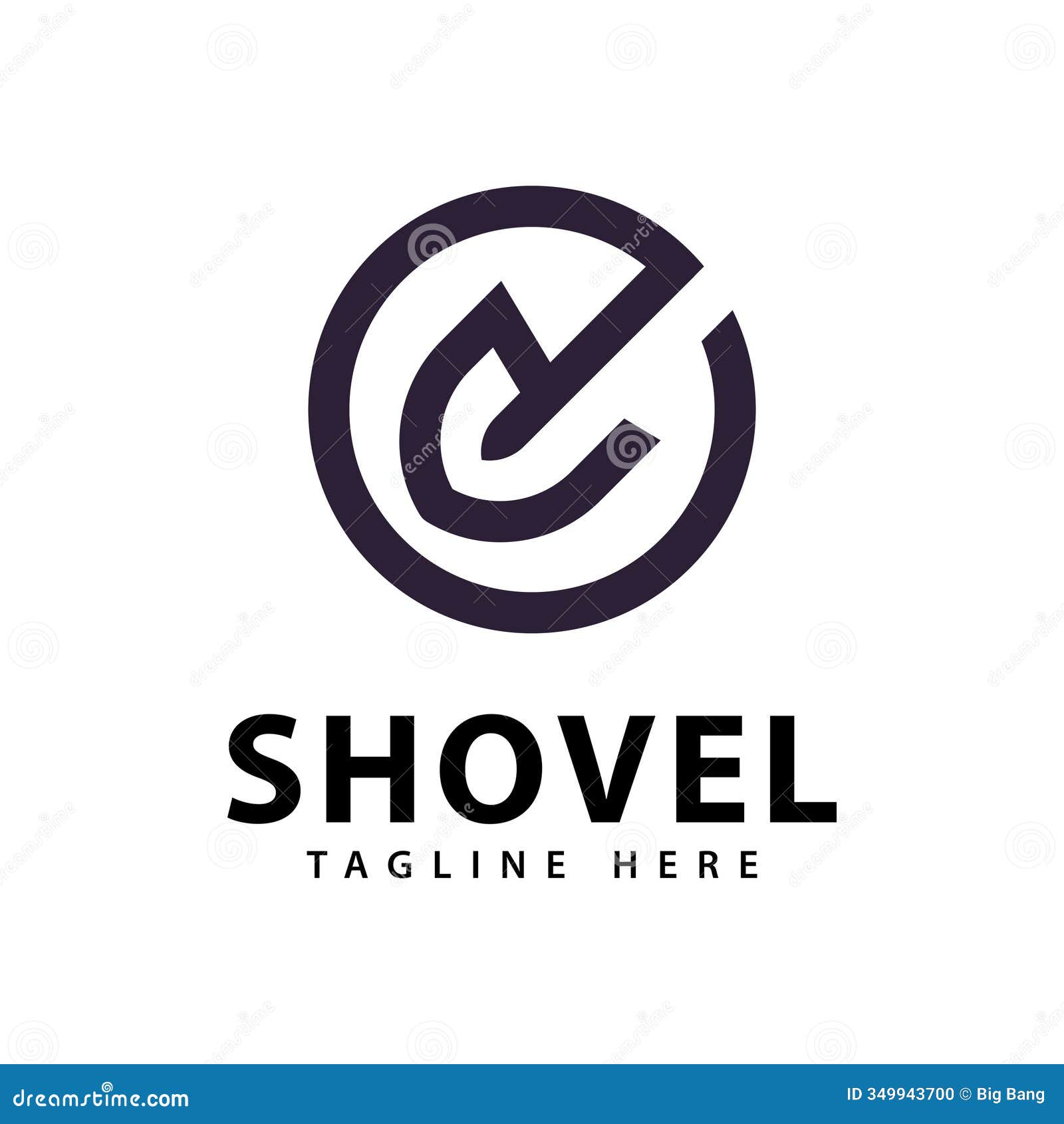 Shovel Logo Vector Illustration Design Stock Vector - Illustration of ...