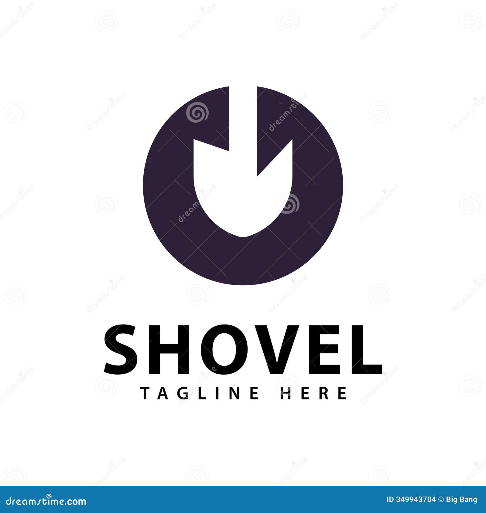 Shovel Logo Vector Illustration Design Stock Vector - Illustration of ...