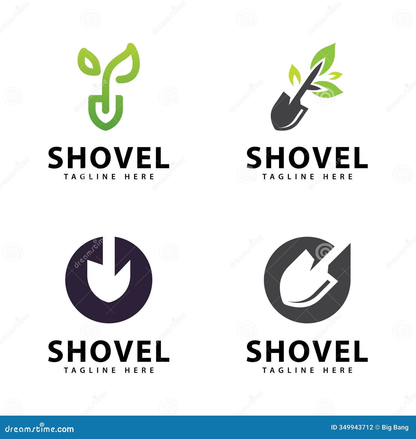 Shovel Logo Vector Illustration Design Stock Vector - Illustration of ...