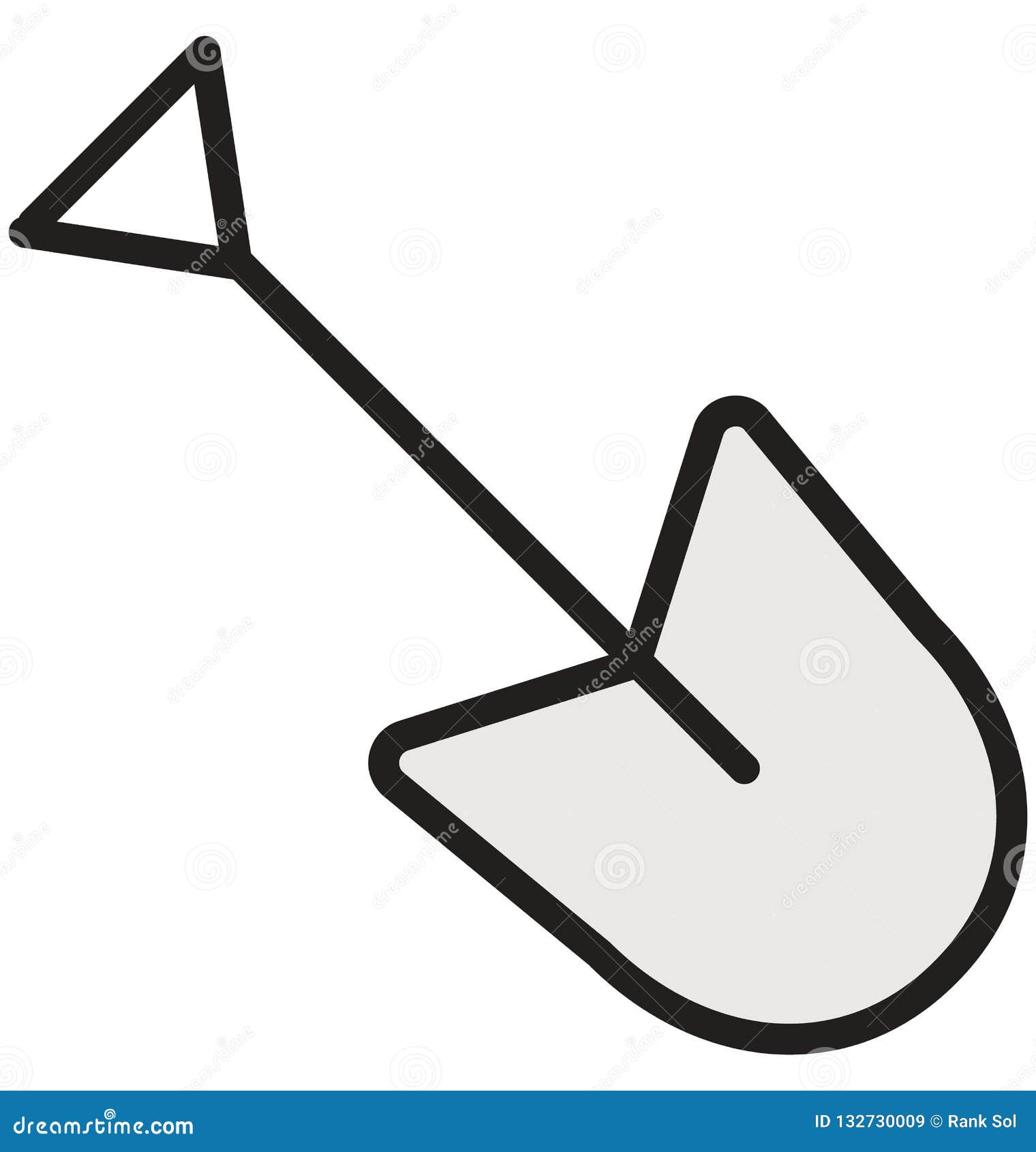 Shovel Outline and Filled Isolated Vector Icon that Can Be Easily ... Shovel Outline and Filled Isolated Vector Icon that Can Be Easily ...