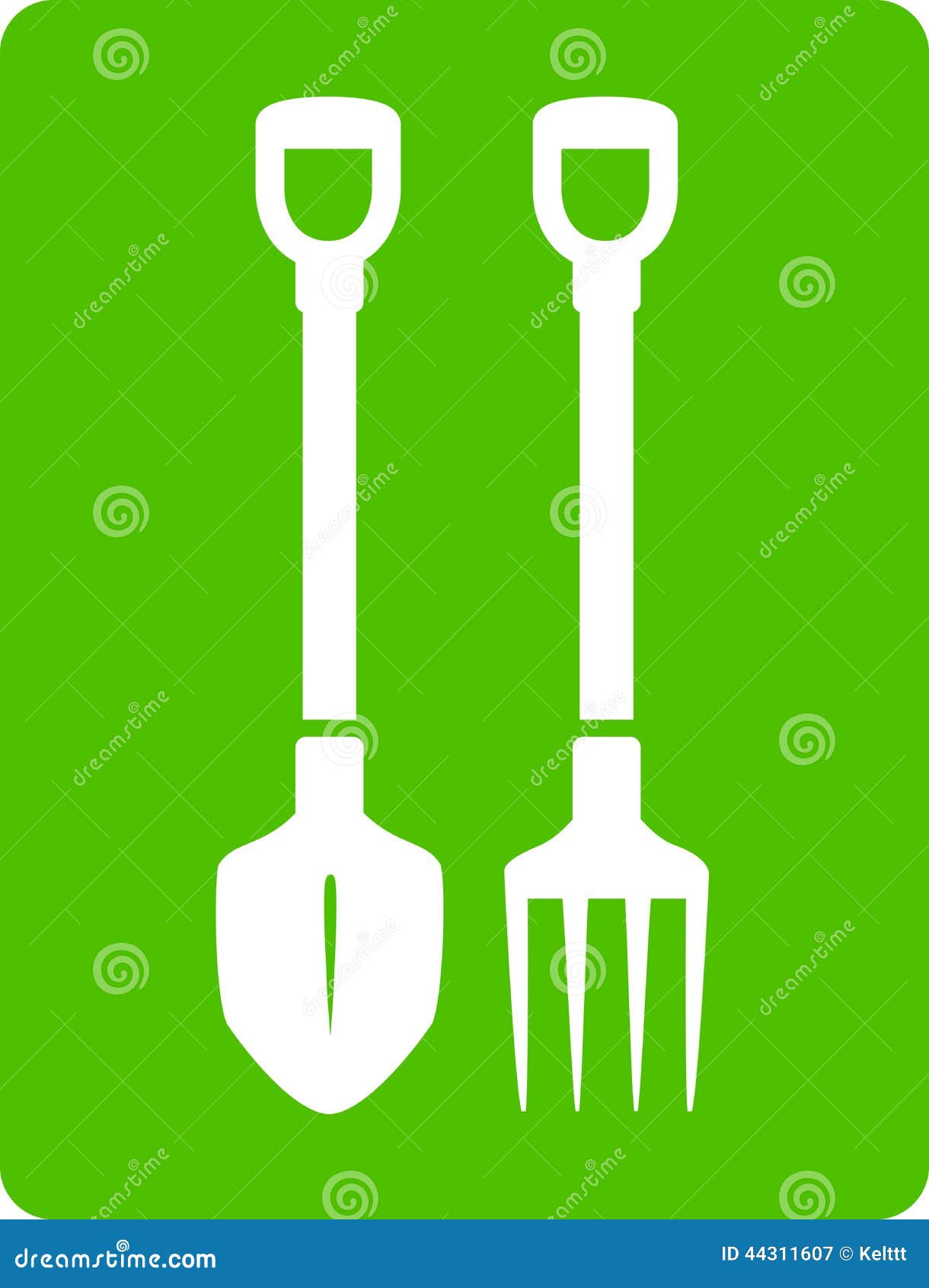 Shovel and Pitchfork Icon - Tools for Garden Stock Vector ...