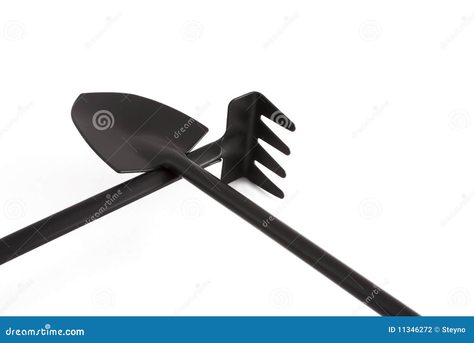 Shovel and a rake stock photo. Image of garden, beach - 11346272