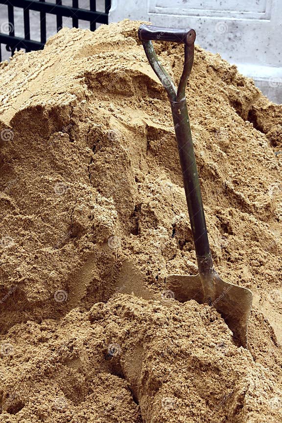 Shovel in sand stock photo. Image of shovel, sand, construction - 11297476
