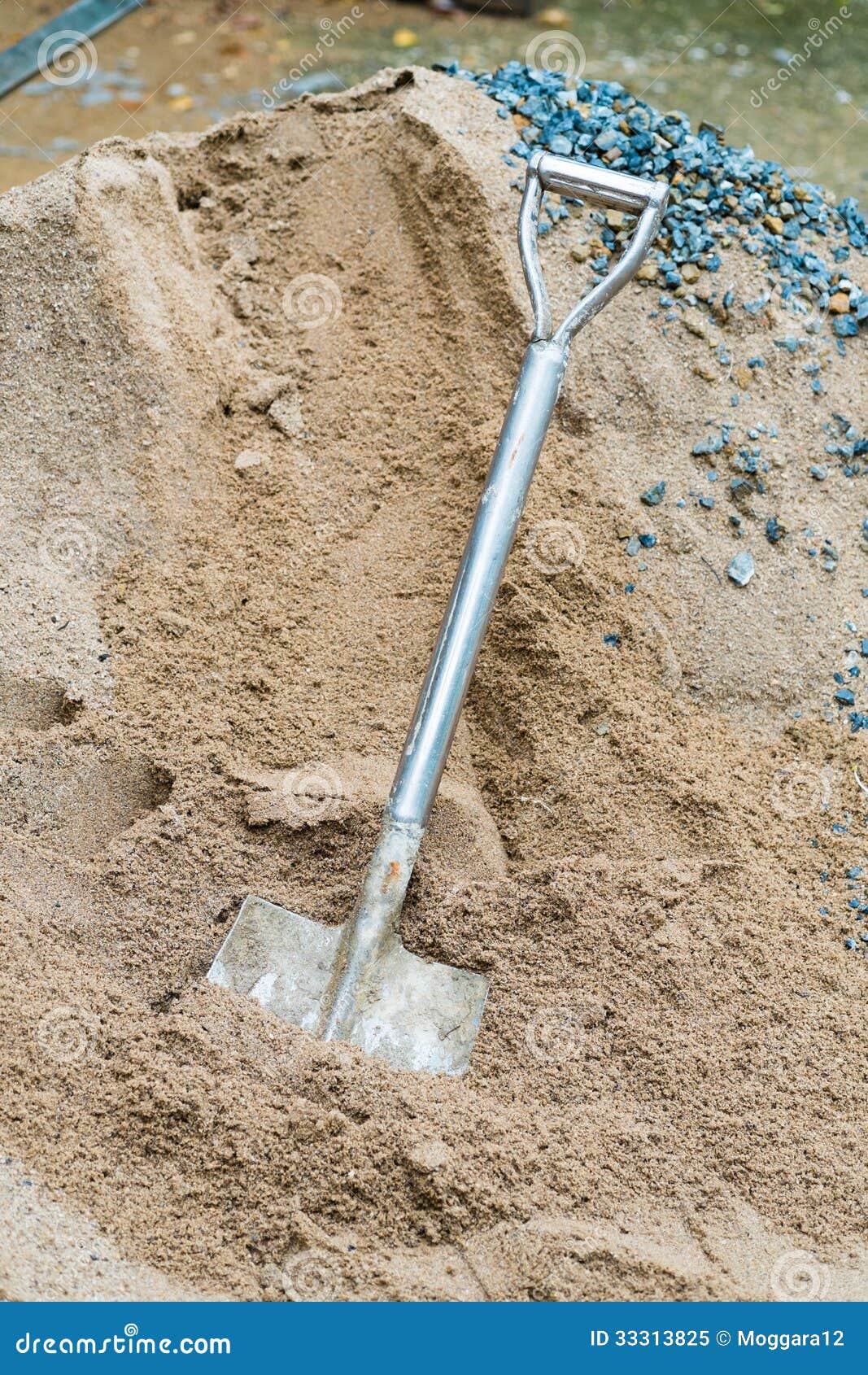 Shovel and Sand in Construction Place Stock Image - Image of laborer ...