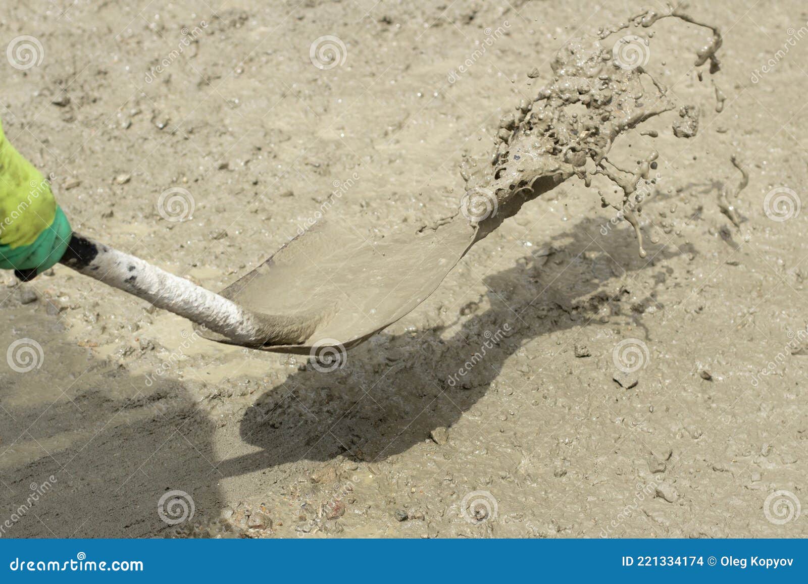 Shovel with Sand. Throws Sand with a Shovel Stock Photo - Image of ...