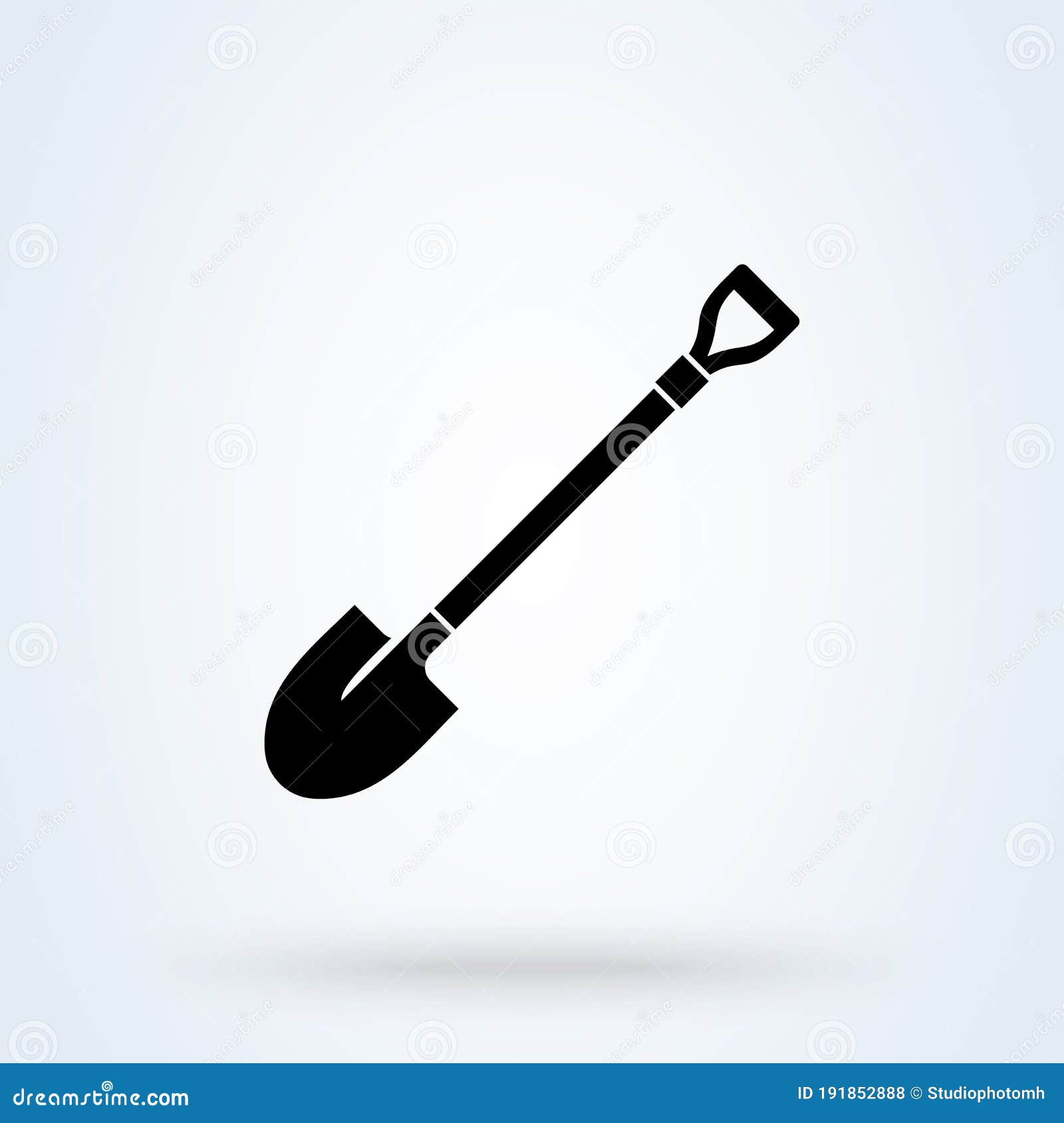Shovel Symbol. Vector Simple Modern Icon Design Illustration Stock ...