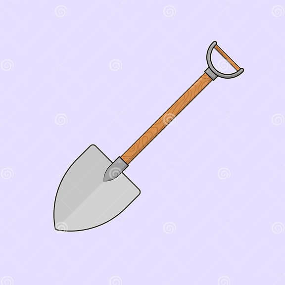 Shovel Tool Vector Illustration Shovel Construction Tool Icon Stock ...
