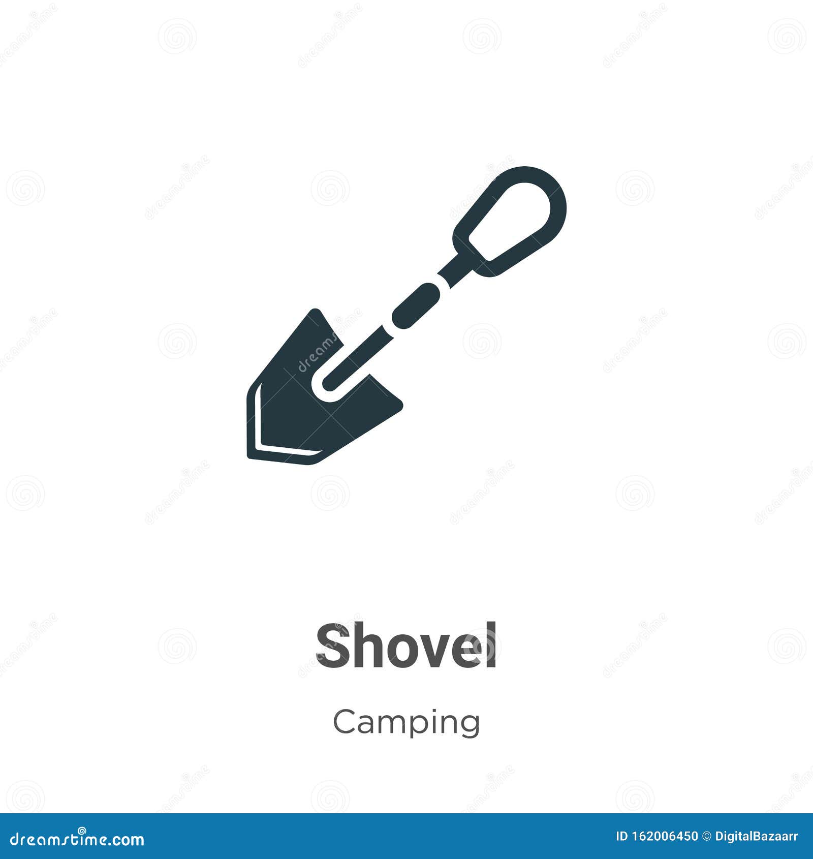 Shovel Vector Icon on White Background. Flat Vector Shovel Icon Symbol ...