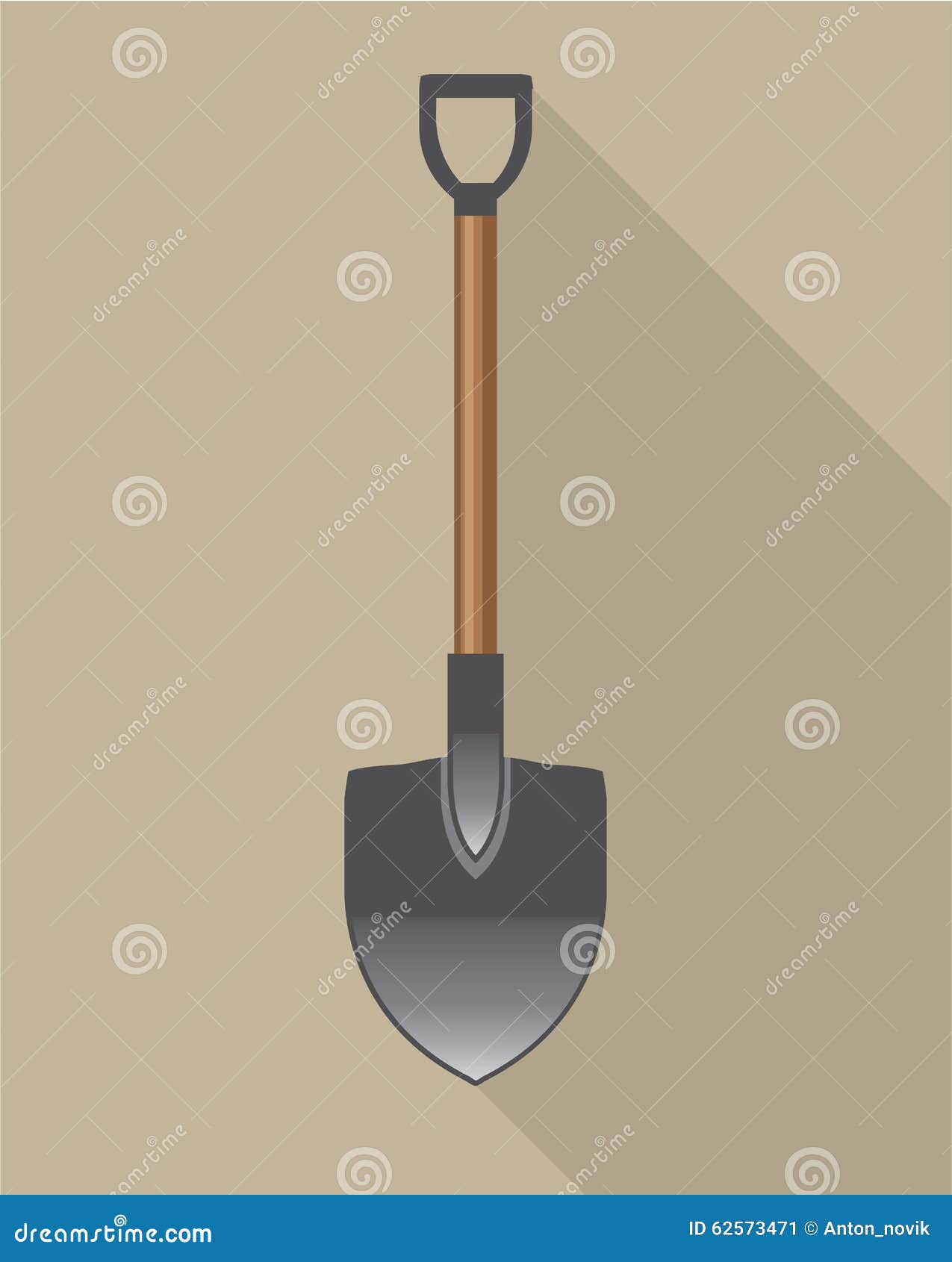 Shovel Vector Illustration stock vector. Illustration of file - 62573471