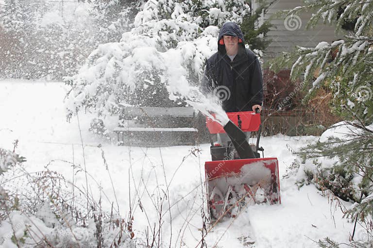 Shoveling Snow stock image. Image of snowing, machine - 6602005
