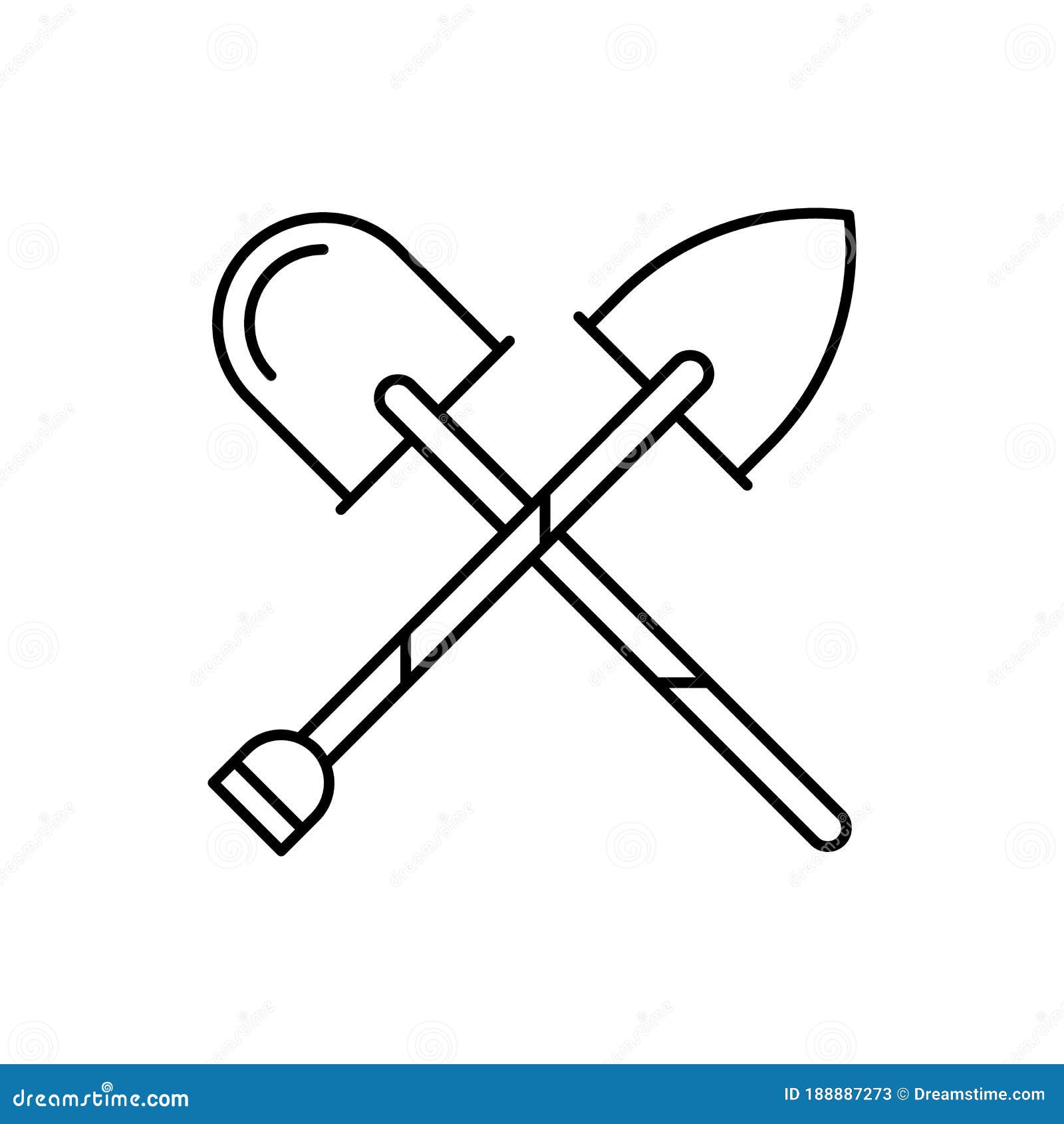 Construction Shovels Icon. Building Symbol. Vector Pictogram ...