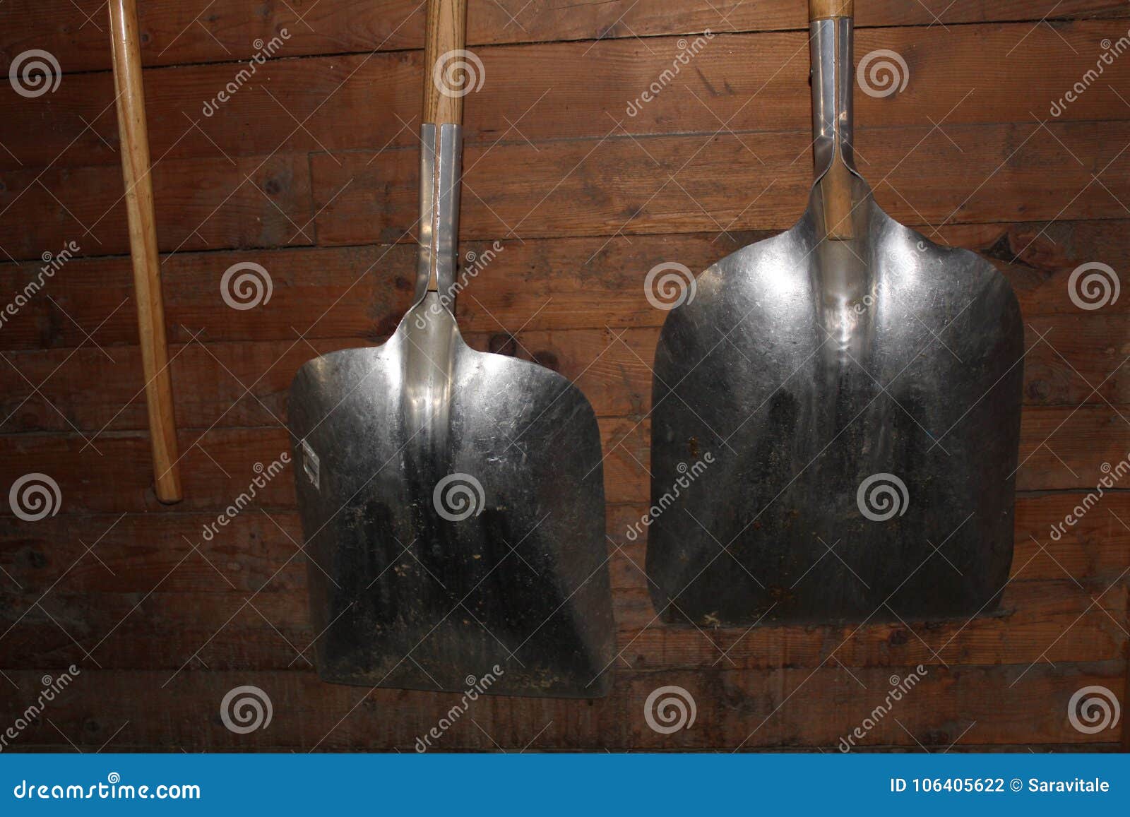 Shovels stock photo. Image of indoor, shovels, work - 106405622