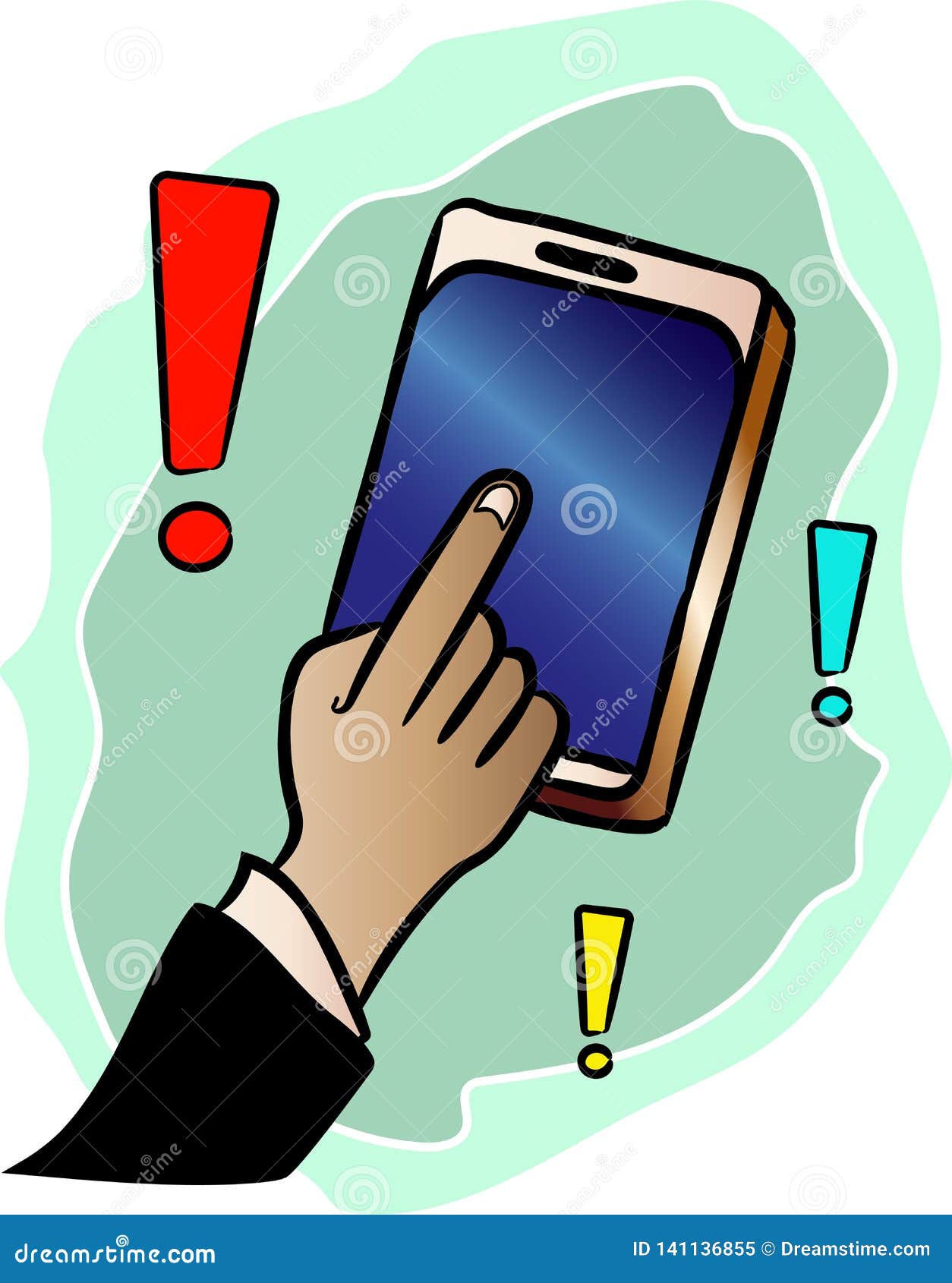 Show the Answer with Your Finger on the Mobile Phone in the Application ...