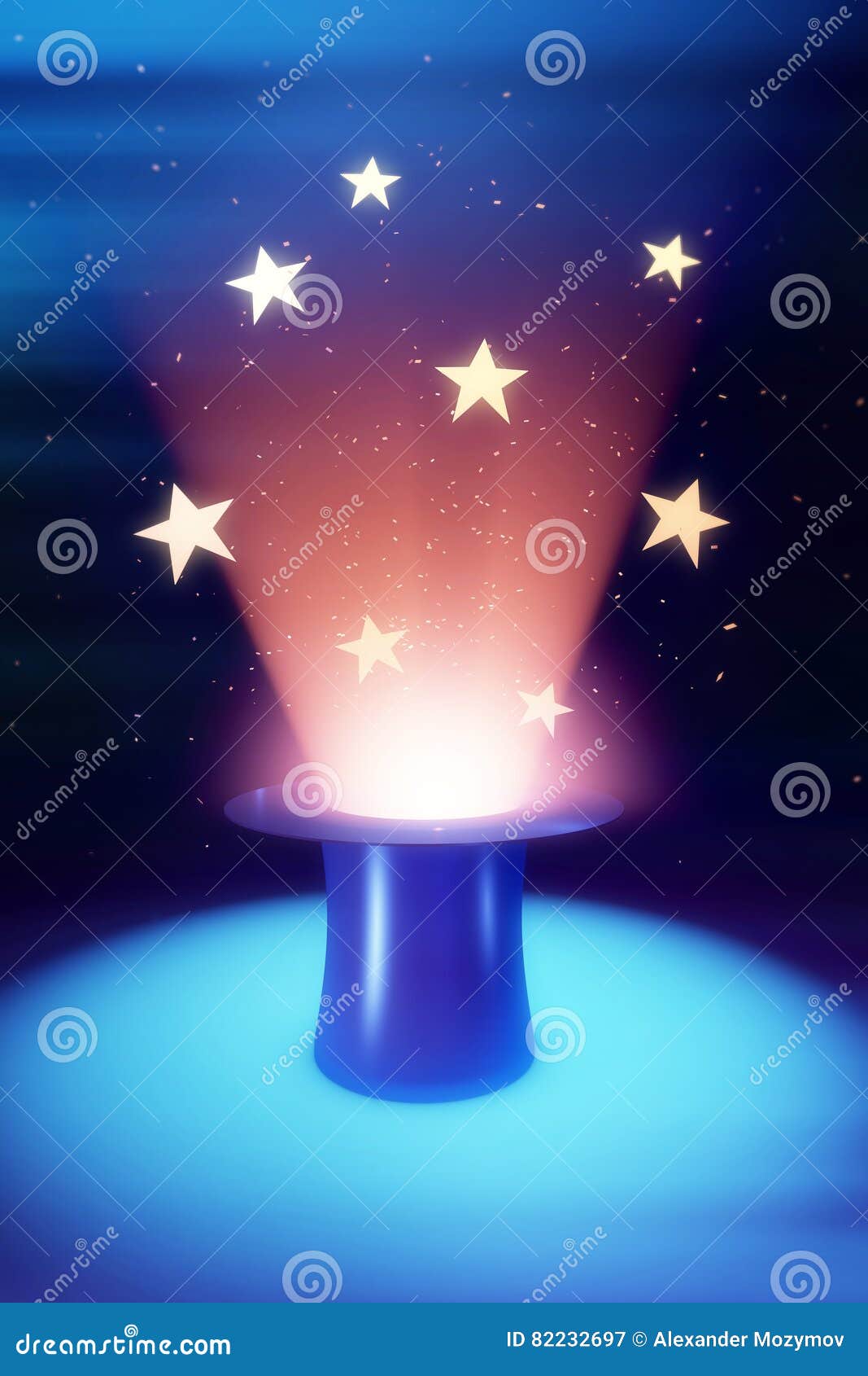 Show at the Circus, Magic Hat Magician Stock Illustration ...