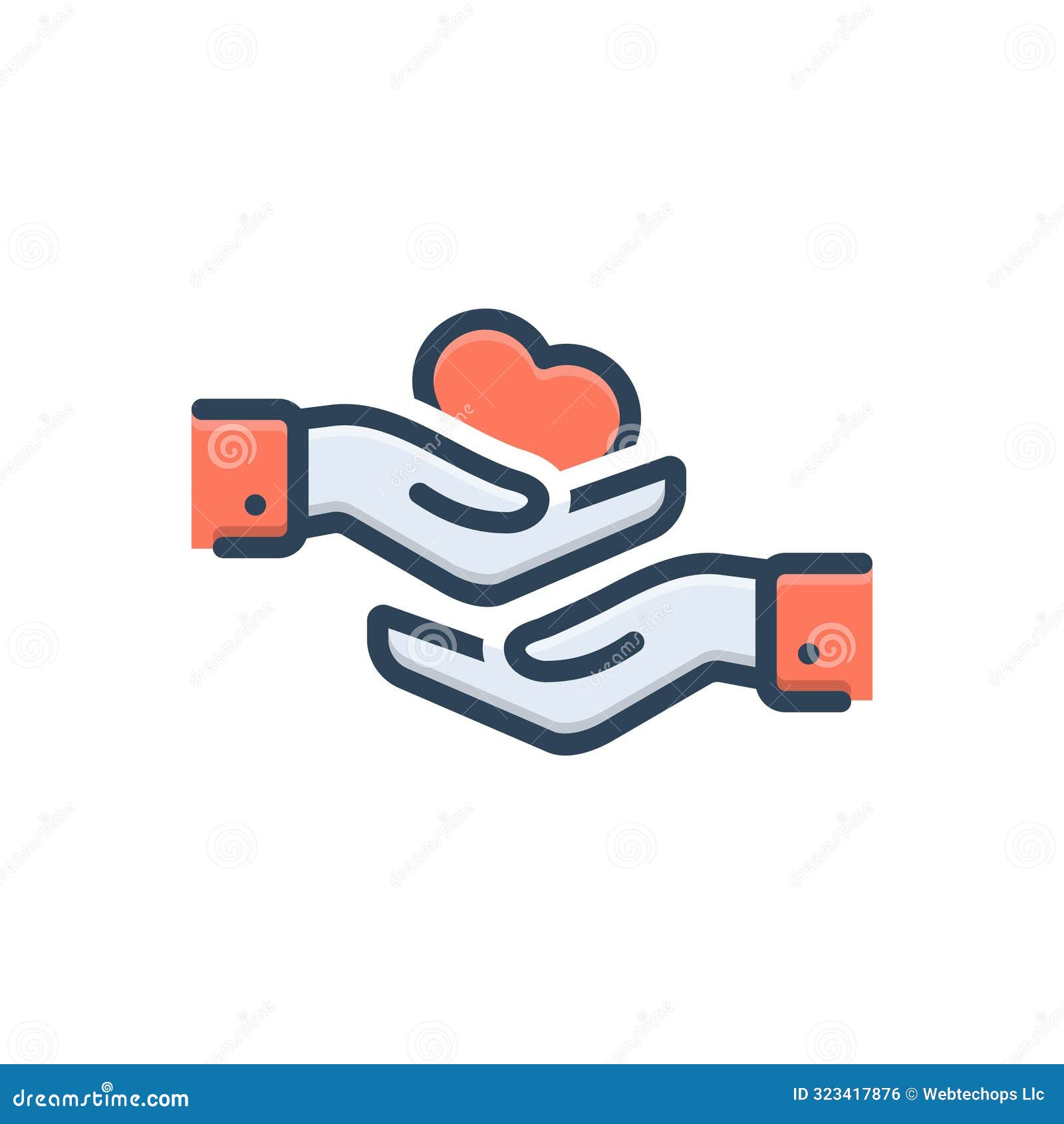 Color Illustration Icon for Show Empathy, Help and Trust Stock Vector ...