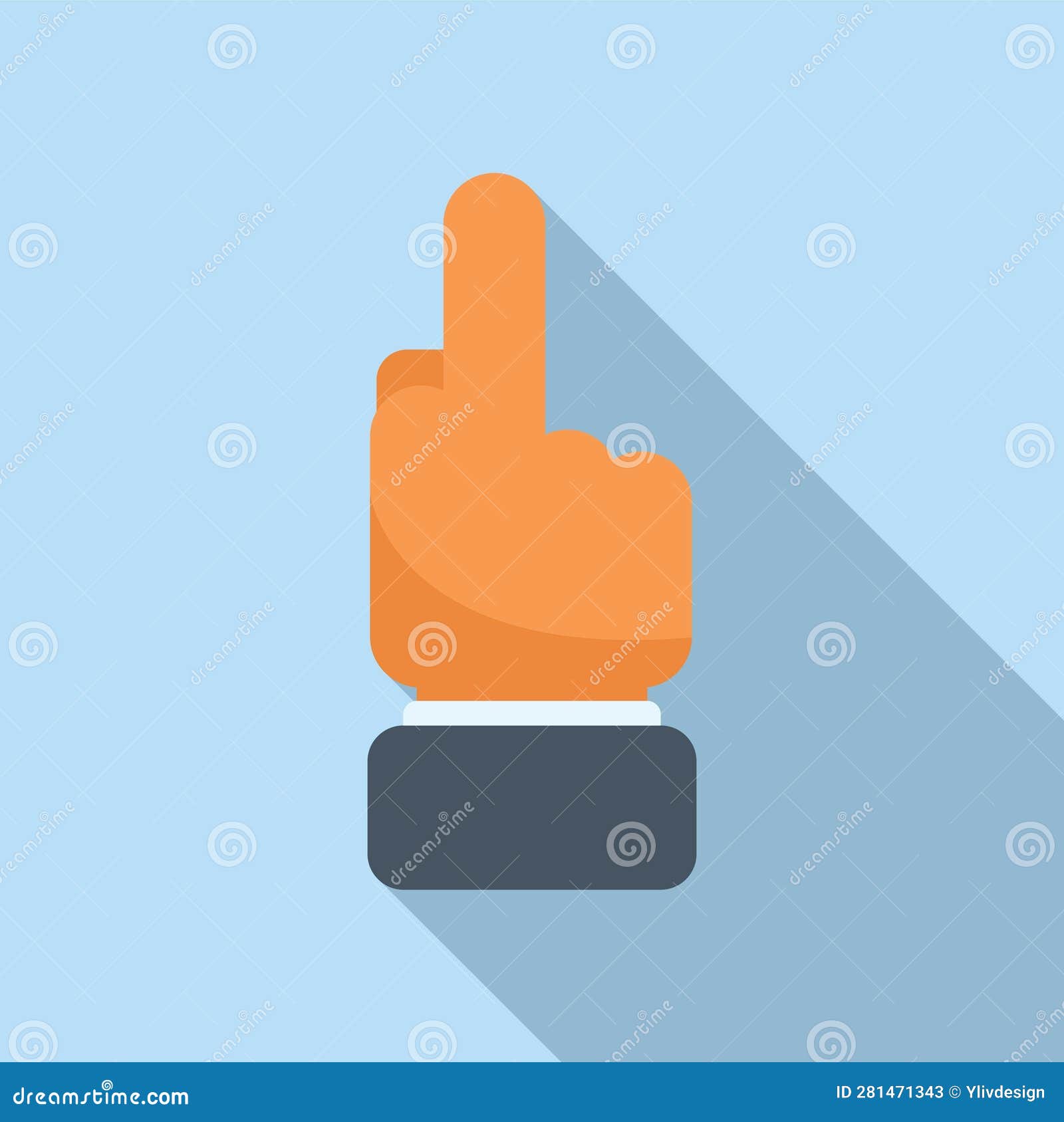 Show Finger Icon Flat Vector. Arm Pose Stock Illustration ...