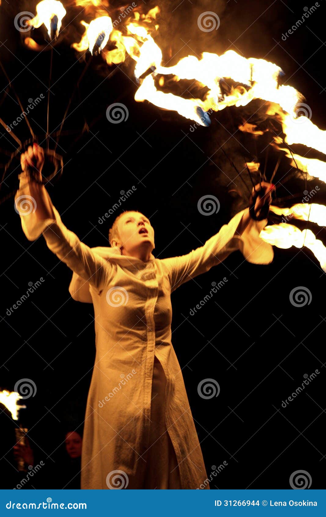 Show with fire editorial stock image. Image of actress - 31266944