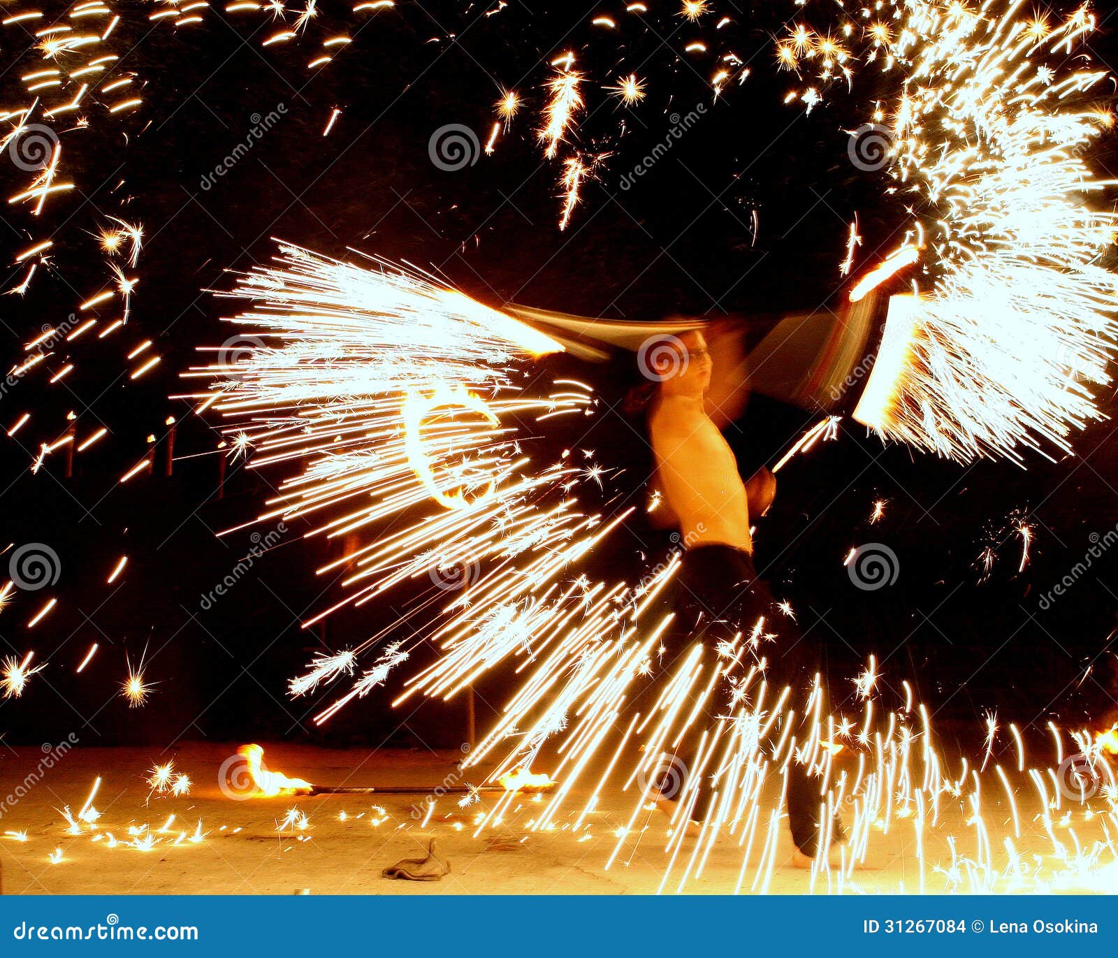 Show with fire editorial stock image. Image of circus - 31267084