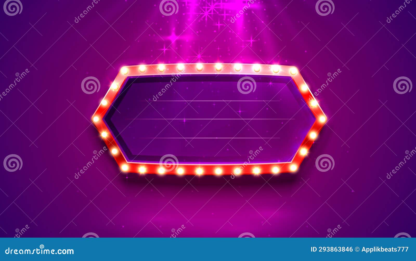 Show Frame Retro Billboard, Blank Showtime Text. Vector Stock Vector ...