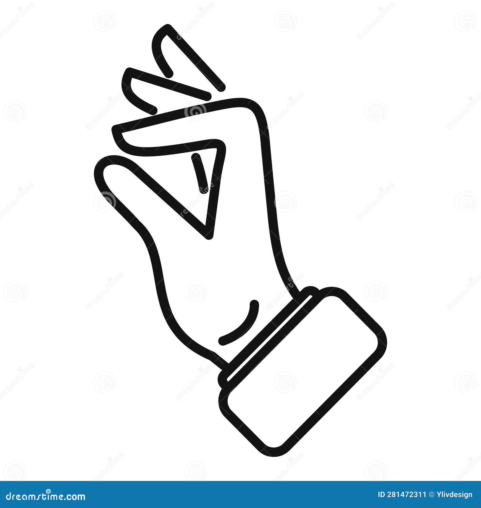Show Gesture Icon Outline Vector. Finger Hold Stock Vector ...