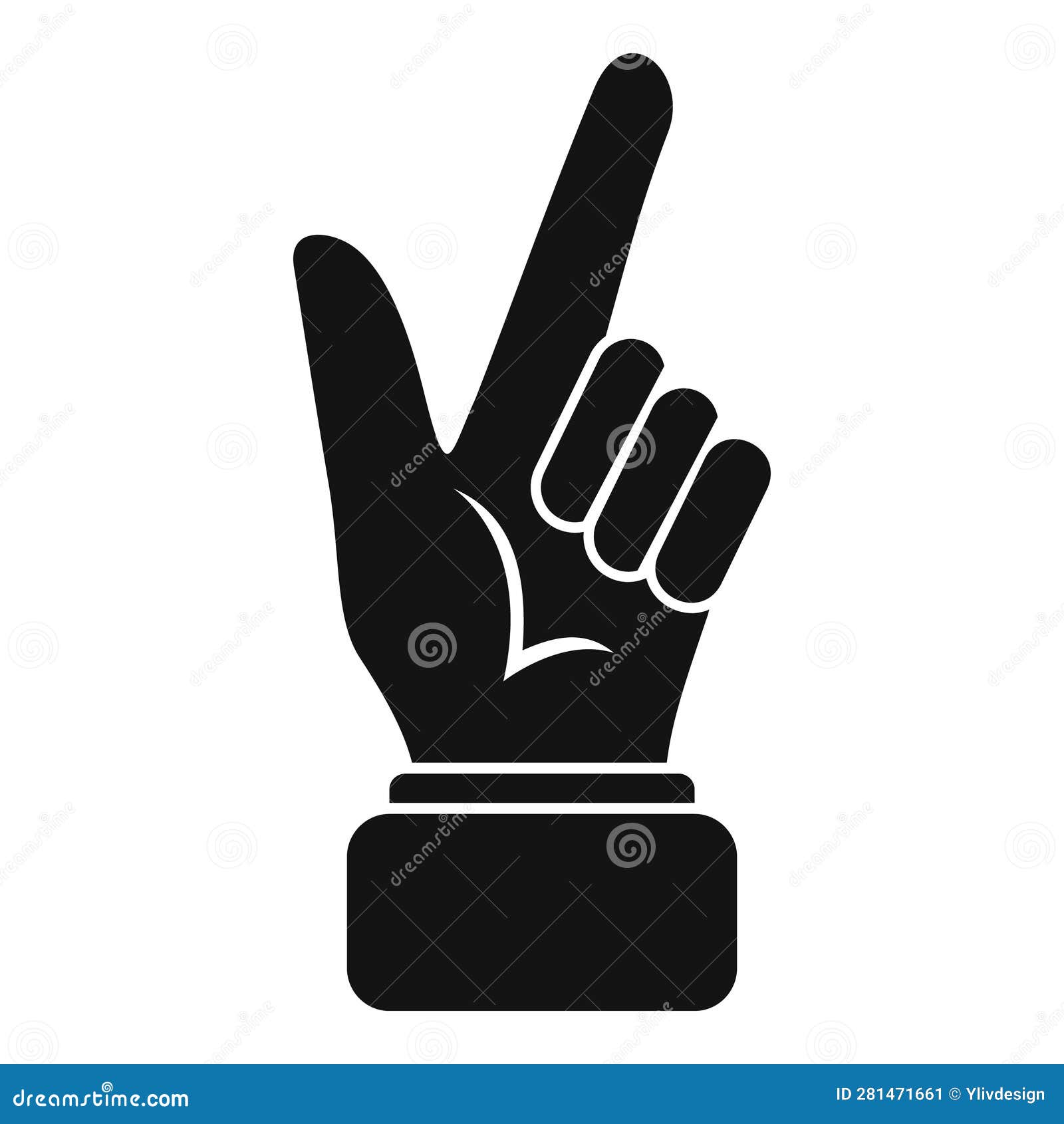 Show Gesture Icon Simple Vector. Finger Hold Stock Illustration ...