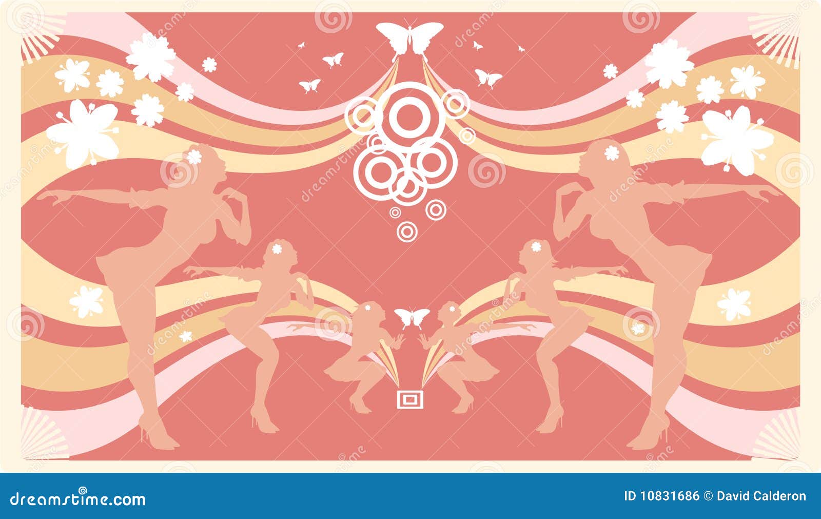 Show Girls stock vector. Illustration of jumping, lady - 10831686