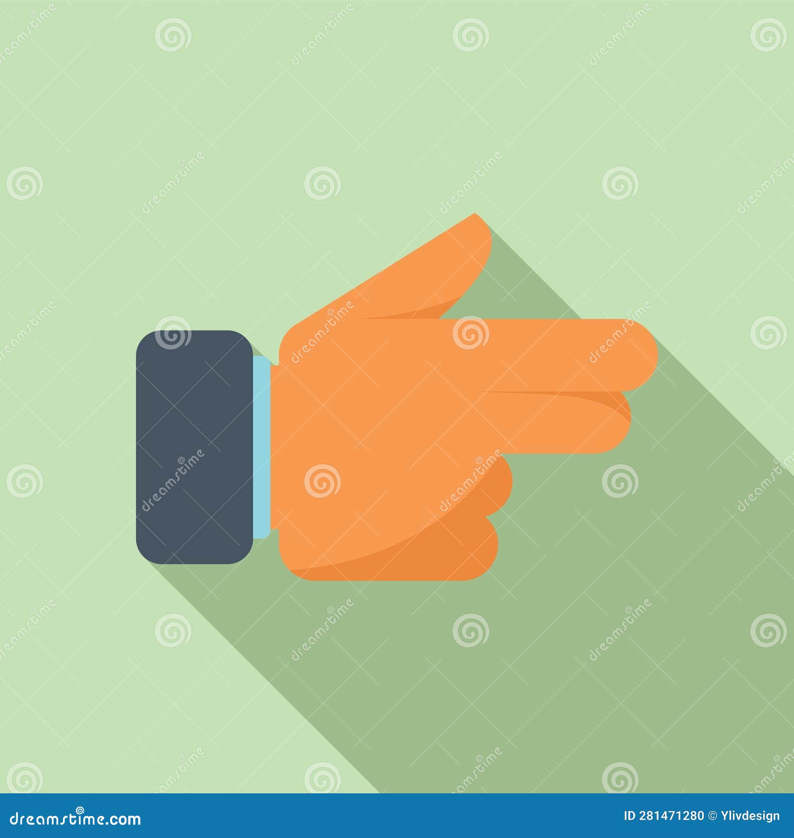 Show Hand Icon Flat Vector. Finger Gesture Stock Illustration ...