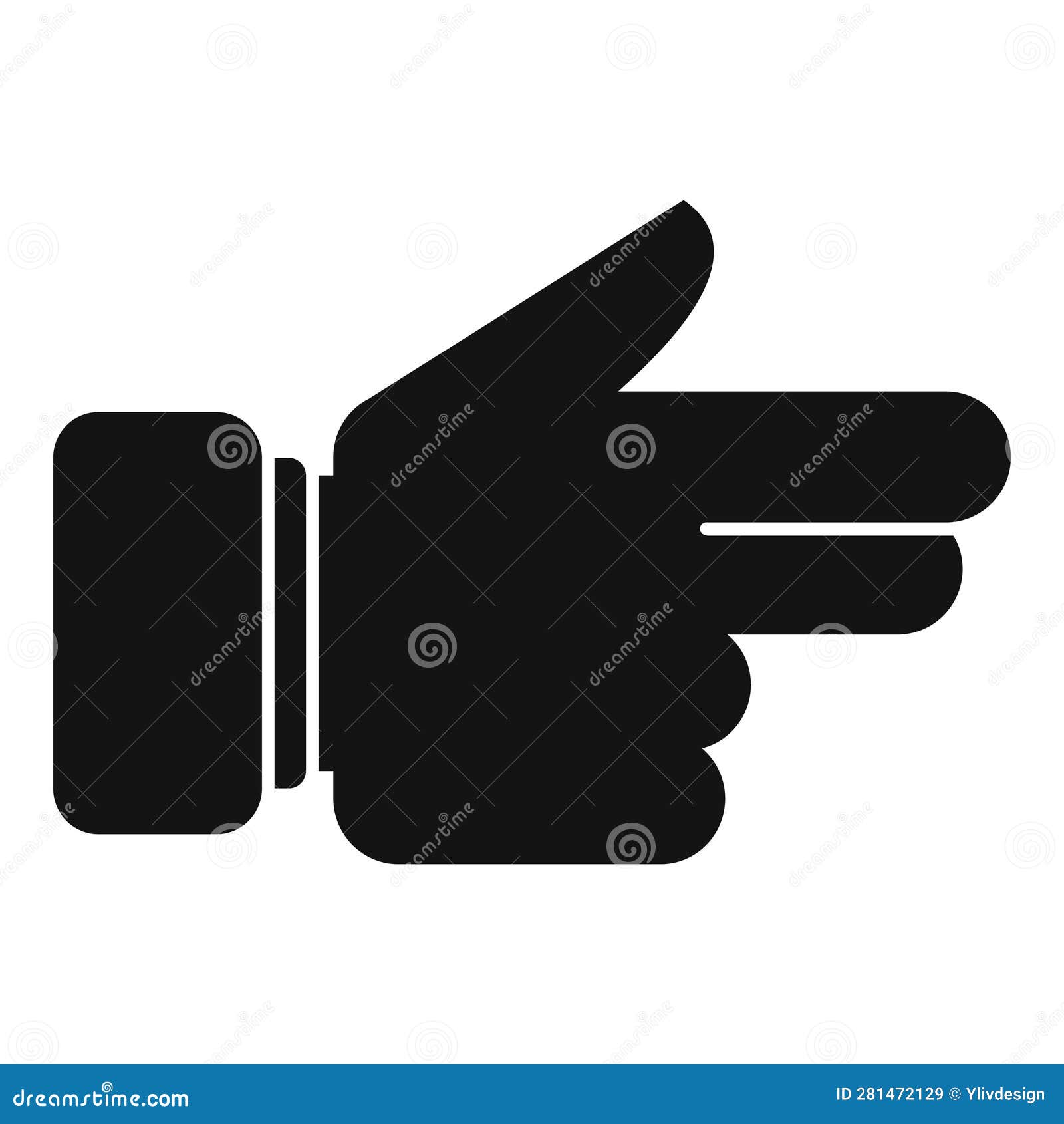Show Hand Icon Simple Vector. Finger Gesture Stock Vector ...