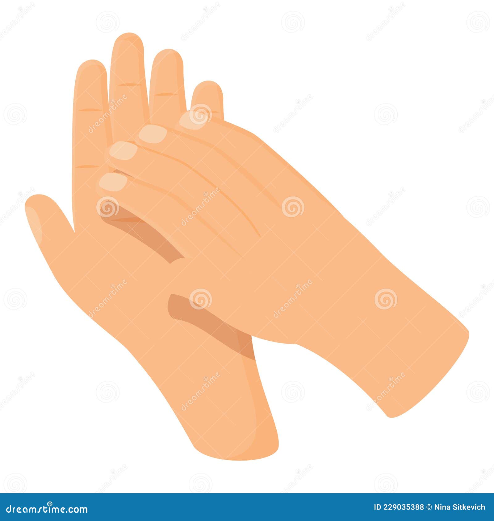 Show Handclap Icon Cartoon Vector. Hand Applause Stock Vector ...